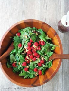 Easy Raspberry Spinach Salad- Amee's Savory Dish