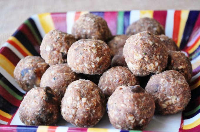Chocolate Peanut Butter Protein Balls with Dates- Amee's Savory Dish