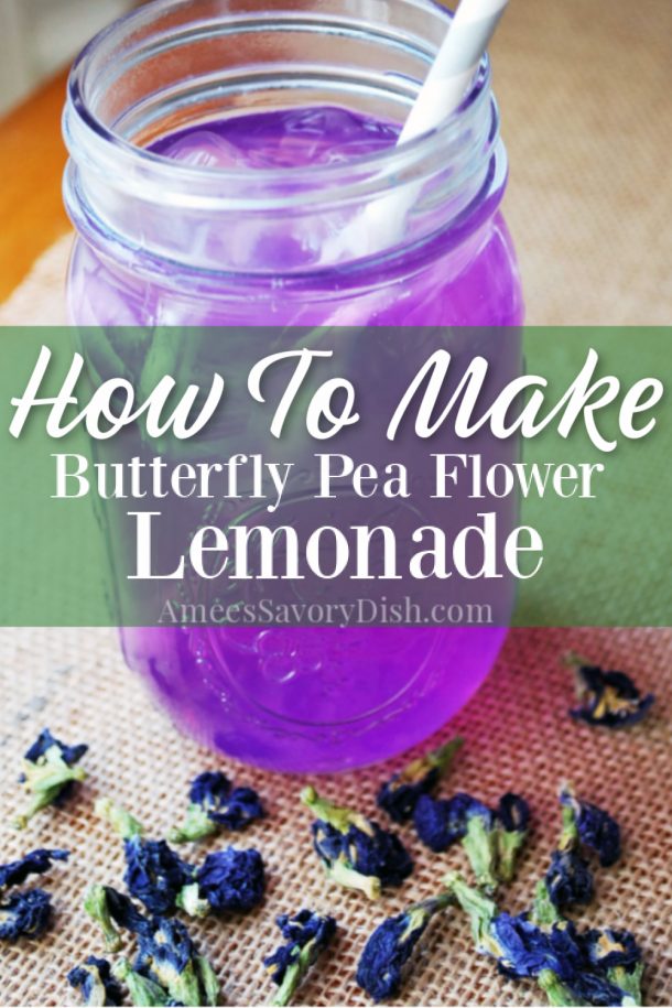 How To Make Butterfly Pea Flower Lemonade - Amee's Savory Dish