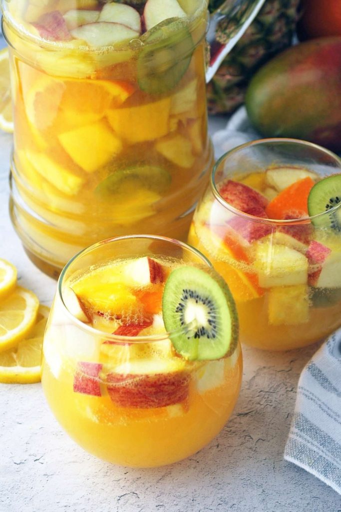 Easy Sparkling Tropical Sangria- Amee's Savory Dish