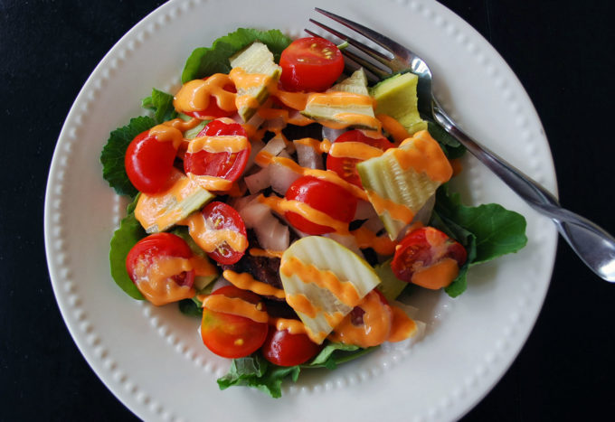 Low-Carb Burger Salad - Amee's Savory Dish