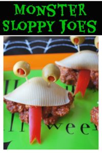 Monster Sloppy Joes {Halloween Dinner} - Amee's Savory Dish