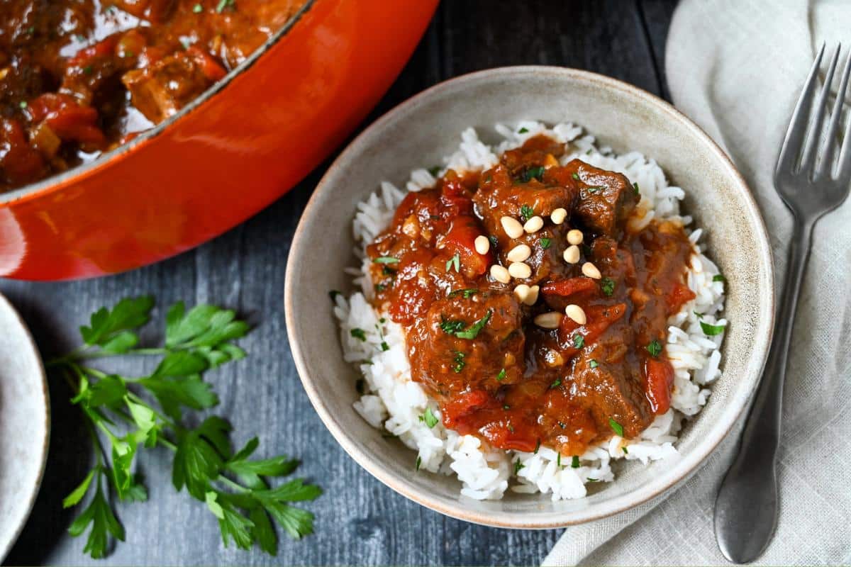 Braised Mango Beef Curry (aka Marrakesh Beef)