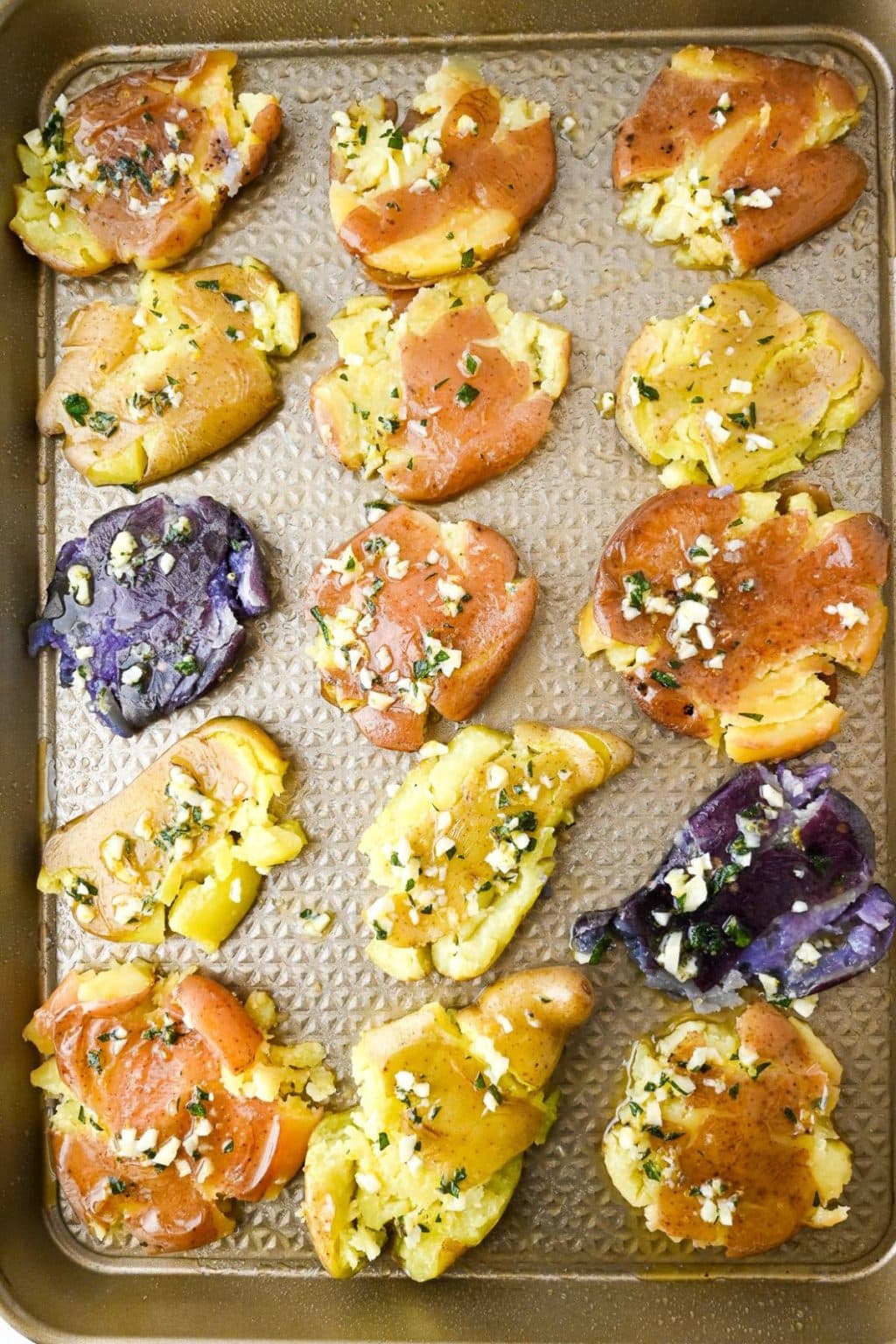 Perfect Smashed Fingerling Potatoes- Amee's Savory Dish