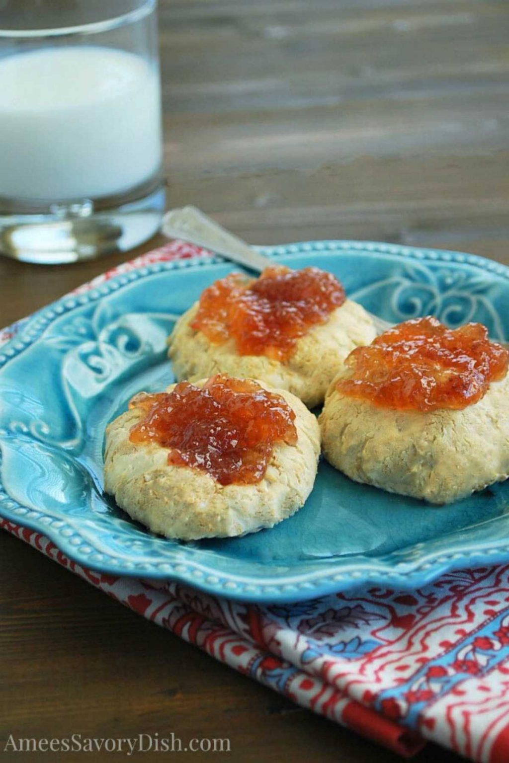 Peanut Butter and Jelly Casein Protein Cookies - Amee's Savory Dish