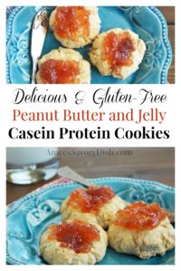 Peanut Butter and Jelly Casein Protein Cookies - Amee's Savory Dish