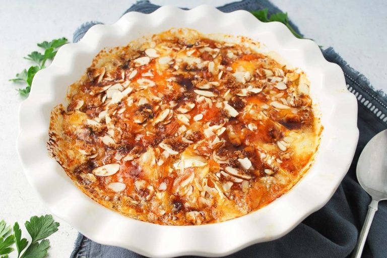 Brown Sugar Baked Brie with Apricot Jam - Amee's Savory Dish