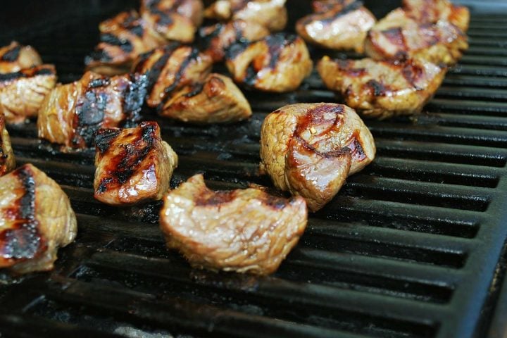 Easy Bourbon Grilled Steak Tips - Amee's Savory Dish