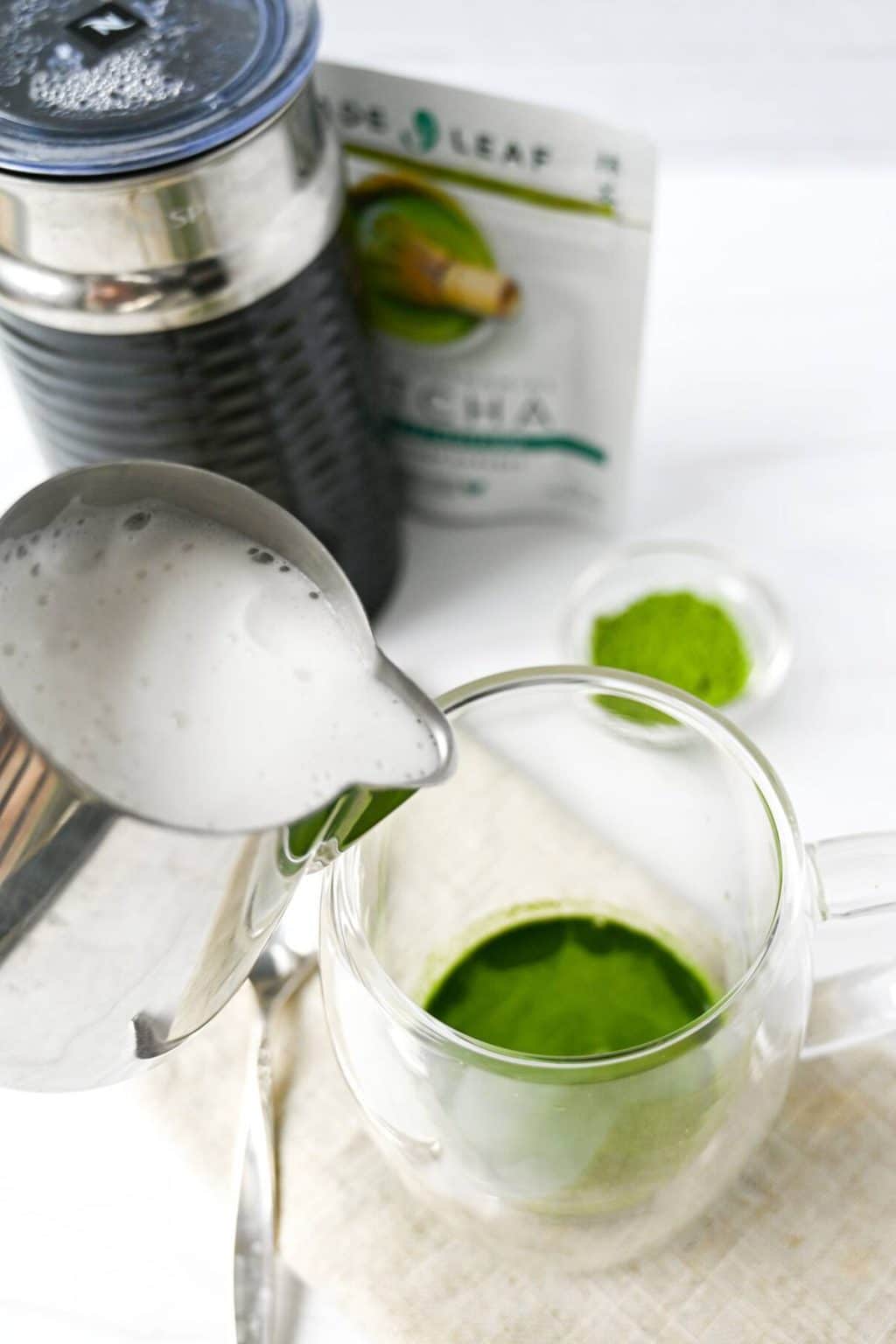 Matcha Milk Tea (Hot & Iced Versions) - Amee's Savory Dish