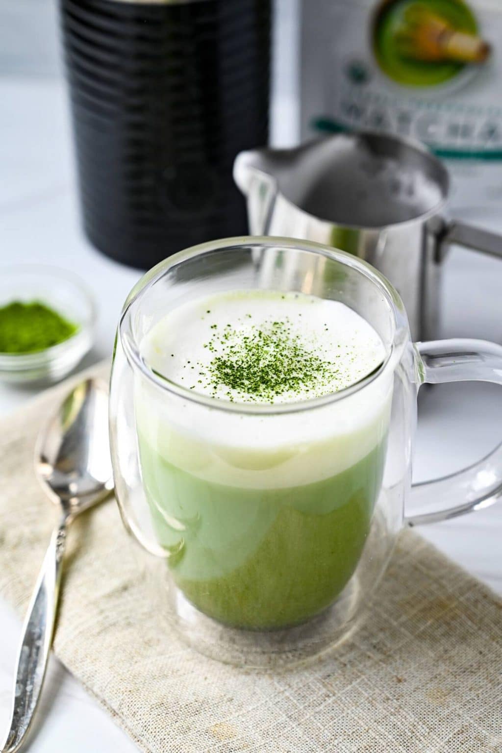 Matcha Milk Tea (Hot & Iced Versions) - Amee's Savory Dish