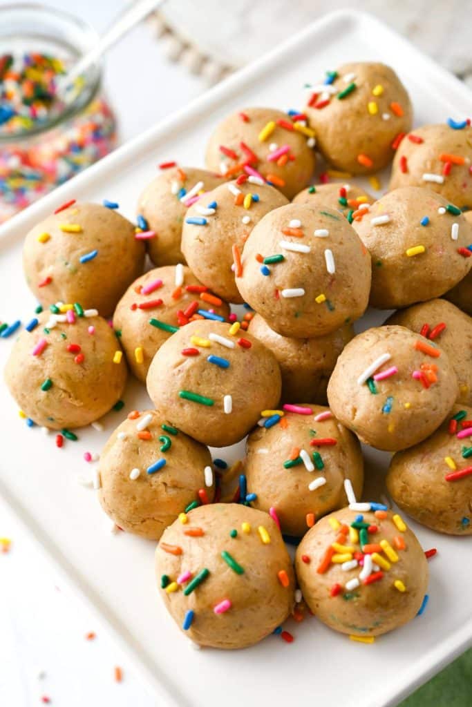 Birthday Cake Protein Bombs - Amee's Savory Dish