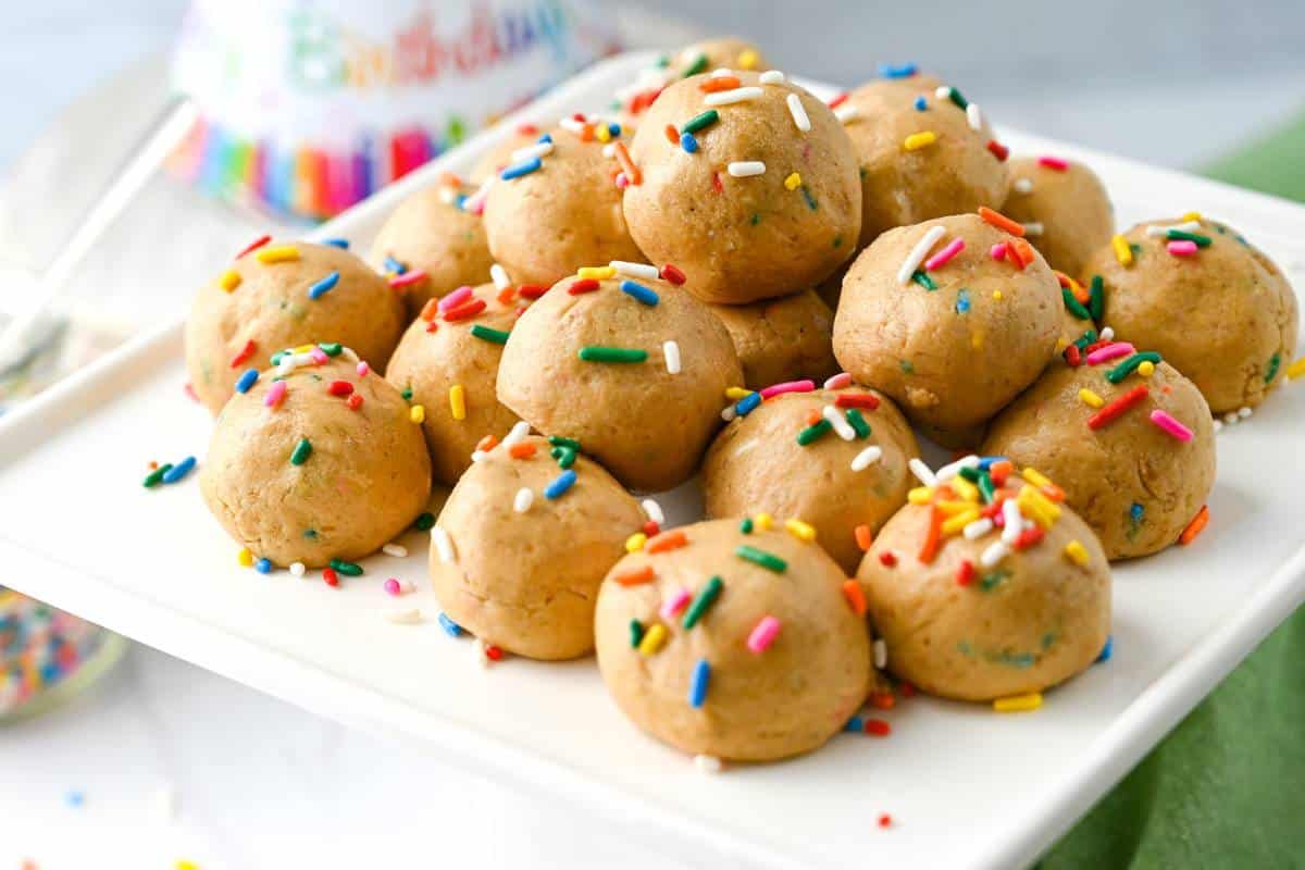 Birthday Cake Protein Bombs - Amee's Savory Dish