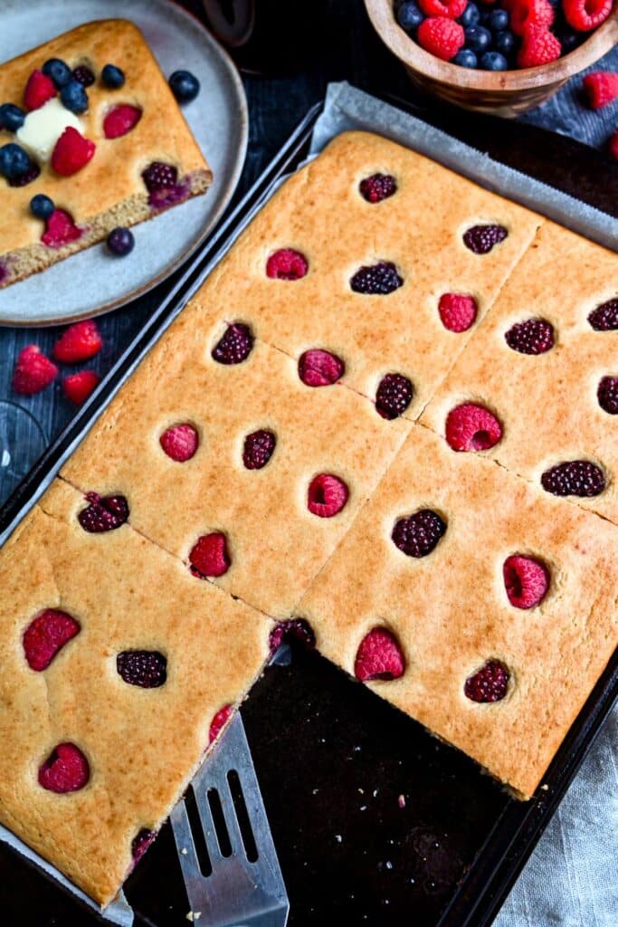 Protein Sheet Pan Pancakes {Gluten-Free Option} - Amee's Savory Dish