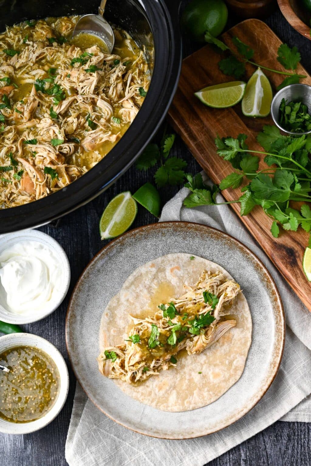 Slow Cooker Green Chili Chicken - Amee's Savory Dish