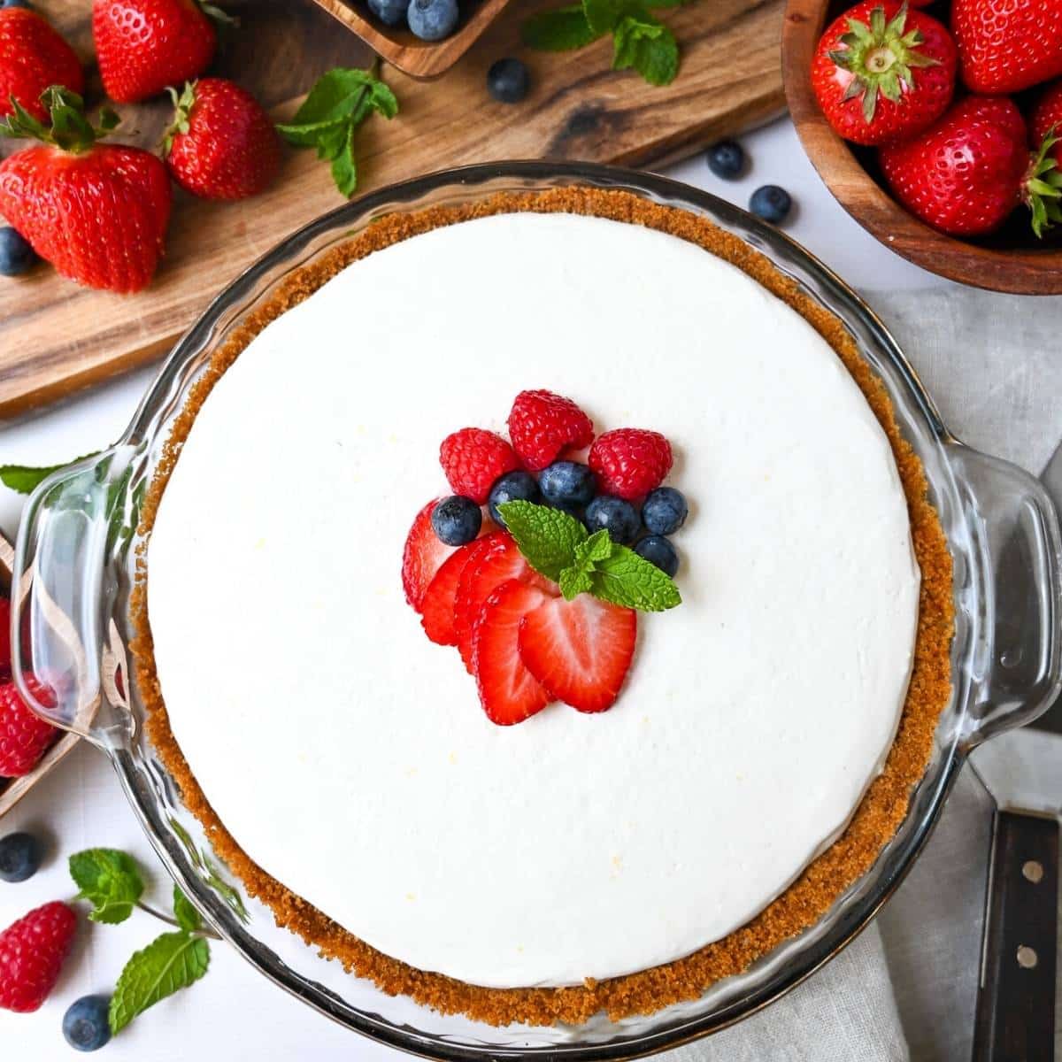 Easy No Bake Protein Cheesecake - Amee's Savory Dish